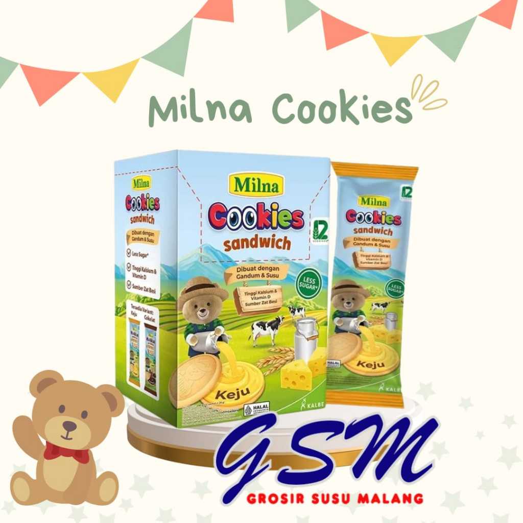 Jual MILNA COOKIES COKLAT & KEJU 24G 1BOX ISI 12PCS (EXP NOVEMBER 2024 ...