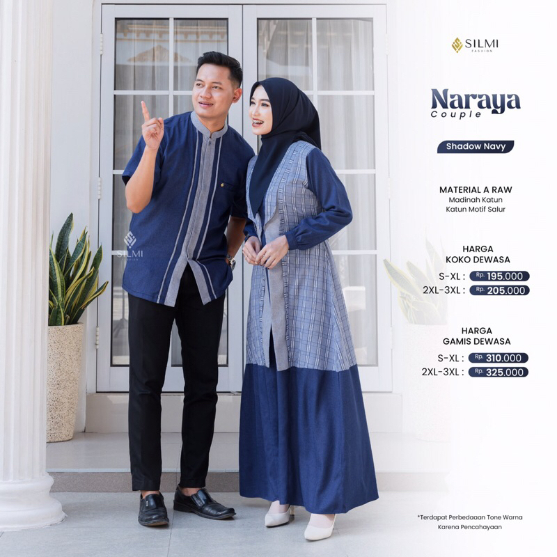 Jual Naraya Couple by Silmi/Gamis dan Koko Couple/Baju Couple/Gamis dan ...