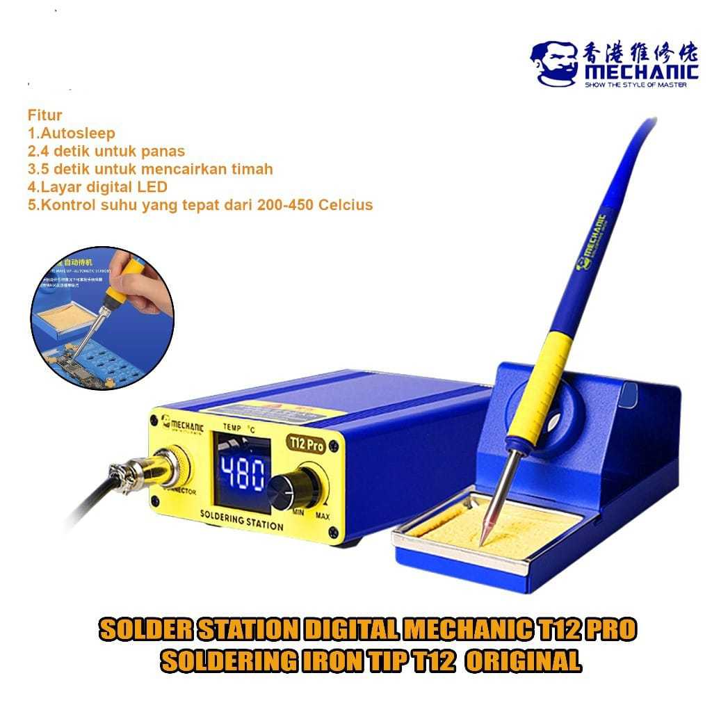 Jual SOLDER STATION MECHANIC T12 PRO NEW VERSI ORIGINAL | Shopee Indonesia