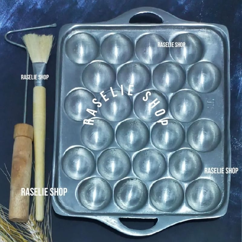 Jual Cetakan Takoyaki Lubang 24 Loyang Kotak Kue Cubit Mini Cilor Bulat ...