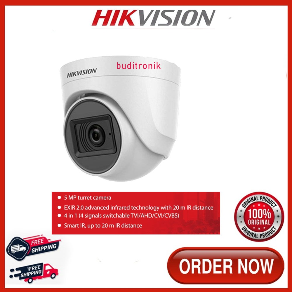 Jual CCTV Hikvision DS-2CE76H0T-ITPF - HIKVISION TURBO HD CAMERA 5MP | Shopee Indonesia