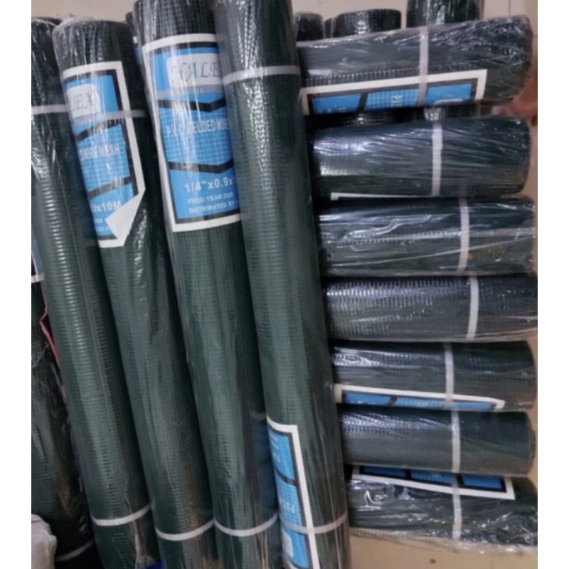 Jual kawat loket pvc hijau balut 1/4x1/4x90cm kawat ram loket roket ...