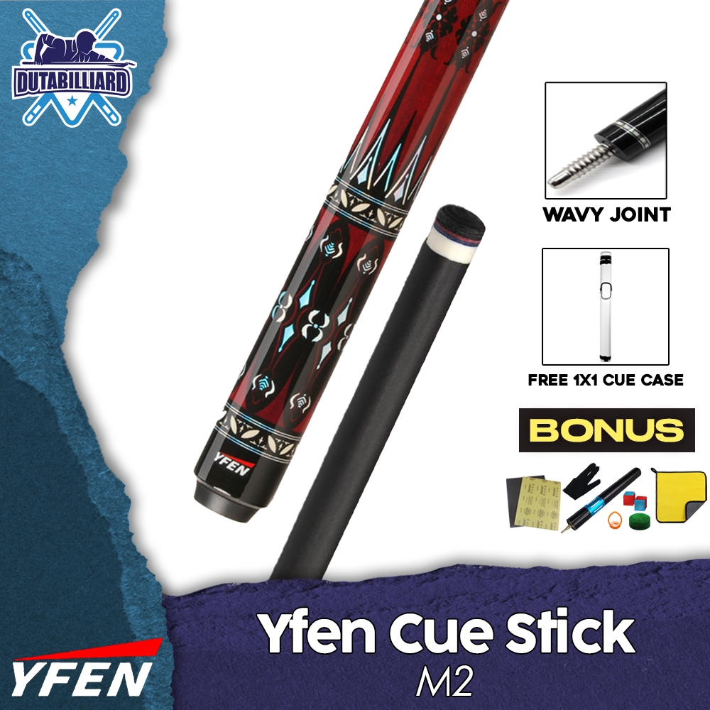 Jual Stick Billiard Carbon YFEN M4 Wrapless Cue Stik Play Set Low ...
