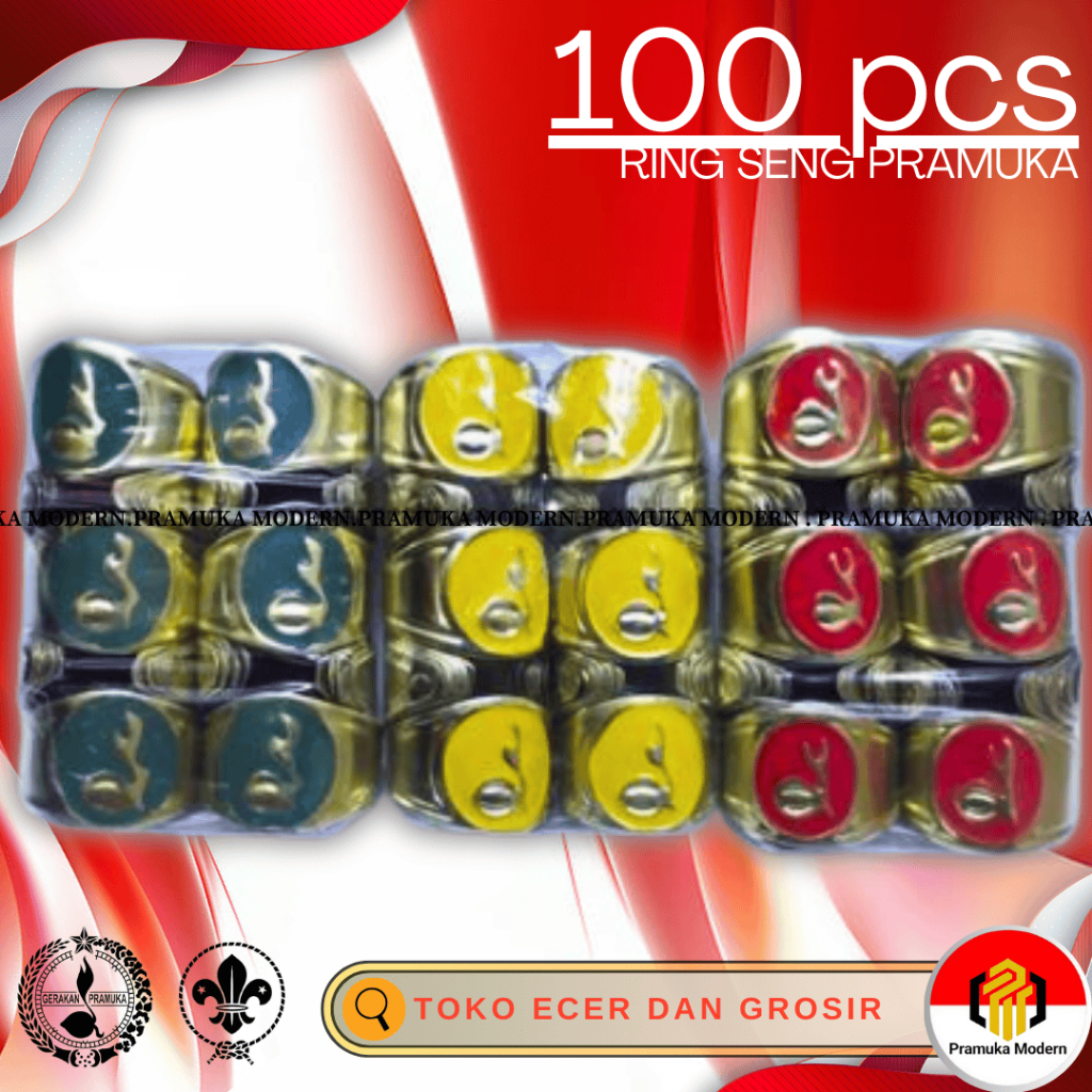 Jual perpack (100pcs) ring hasduk seng pramuka siaga penggalang penegak | Shopee Indonesia