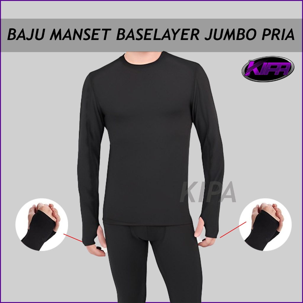 Jual Baju Manset Jumbo Cowok Pria / Manset Big Size Men / Baselayer Man ...