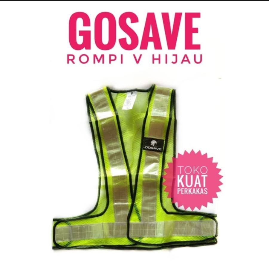 Jual GOSAVE Rompi V hijau Jaring Velcro Tempel | Shopee Indonesia