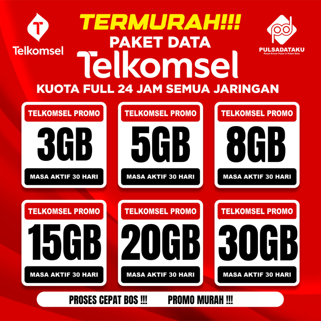 Jual TELKOMSEL DATA FLASH 24 JAM NASIONAL MURAH PROMO 1GB 2GB 3GB 4GB 10GB | Shopee Indonesia