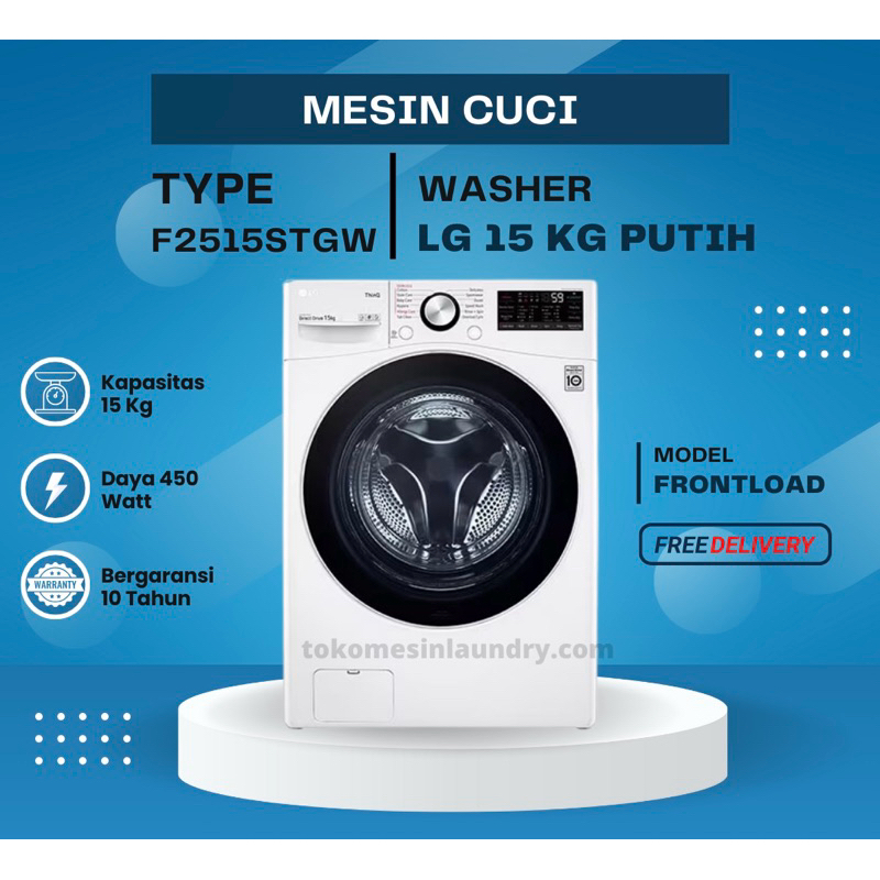 Jual Mesin Cuci LG 15kg F2515STGW Washer LG 15kg Free Ongkir | Shopee Indonesia