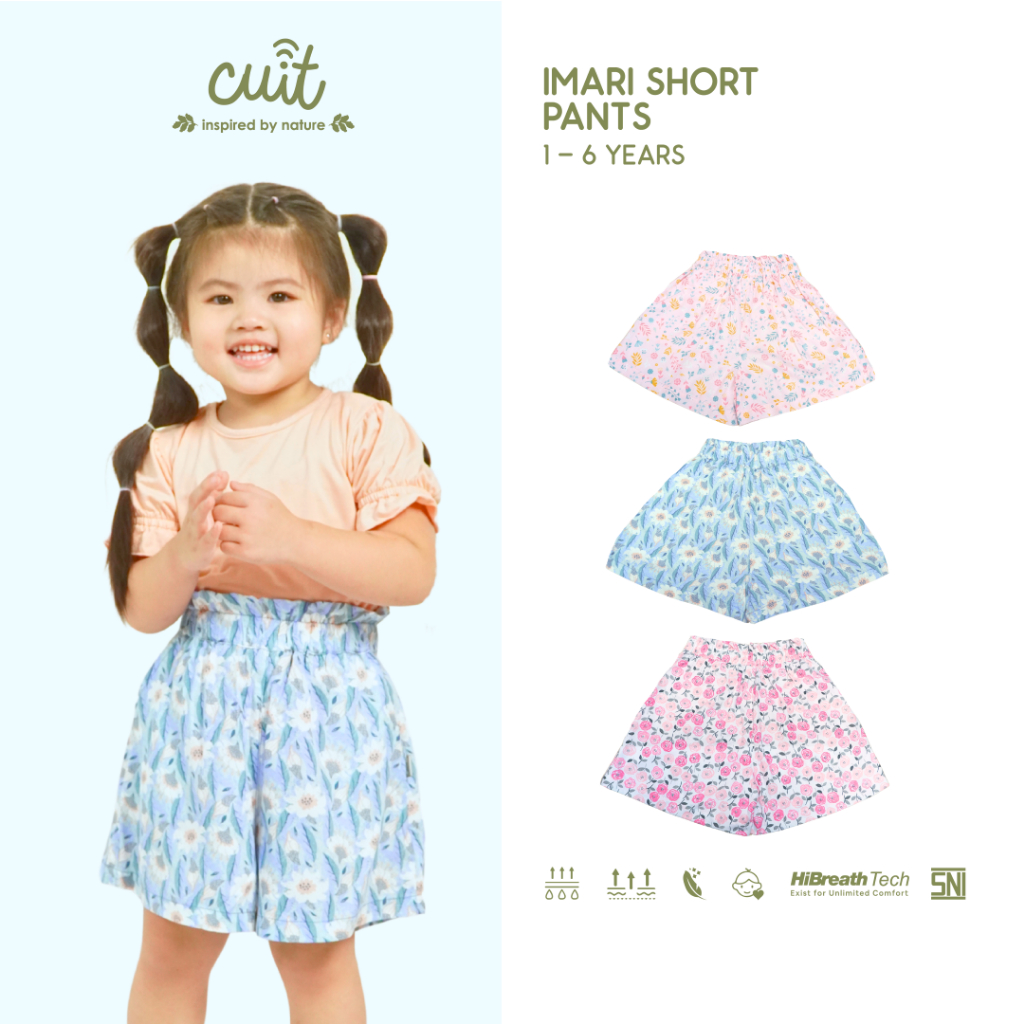 Jual [NEW MOTIF] CUIT Celana Pendek Anak Perempuan Motif Bunga Imari ...