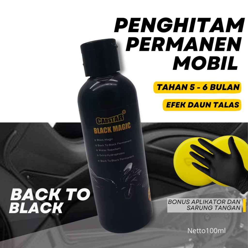 Jual CRASTAR 100ML Penghitam body motor Permanen BLACK waterbased ...
