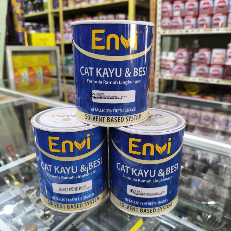 Jual Cat Minyak Besi Kayu Indaco Envi Aluminium Bronze Gold 1 Kg ...