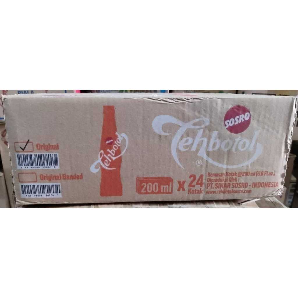 Jual 1 DUS TEH BOTOL SOSRO KOTAK SIAP MINUM ENAK SEGAR isi 24 x 200ml ...