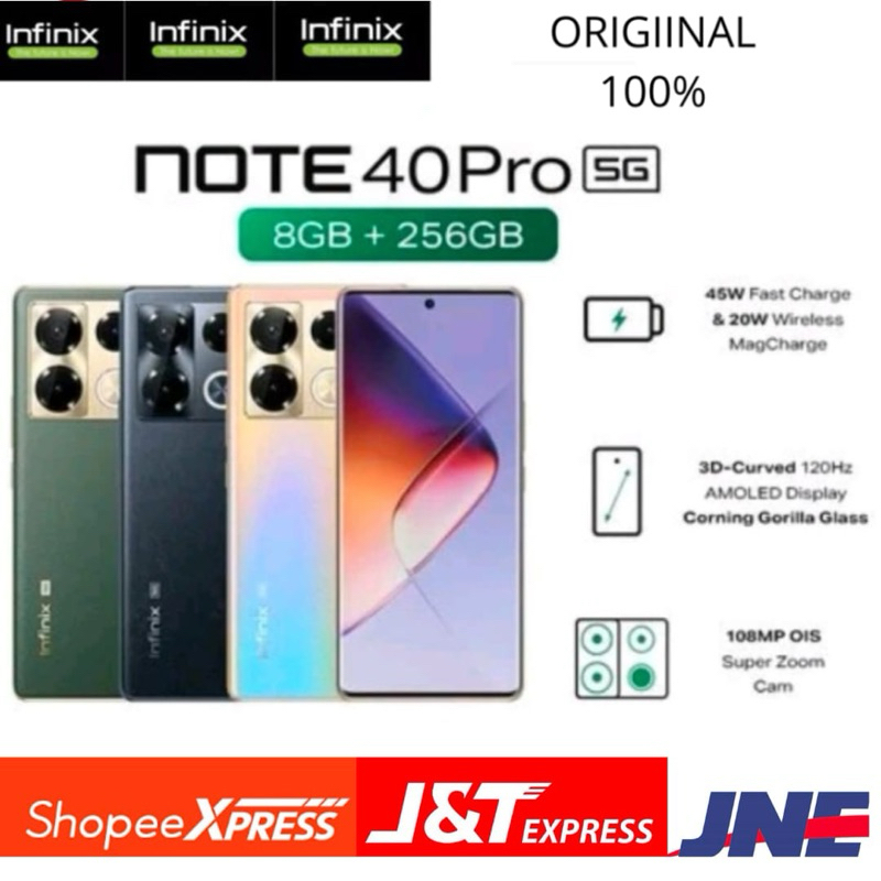 Jual INFINIX NOTE 40PRO 5G RAM 8/256GB GARANSI RESMI | Shopee Indonesia