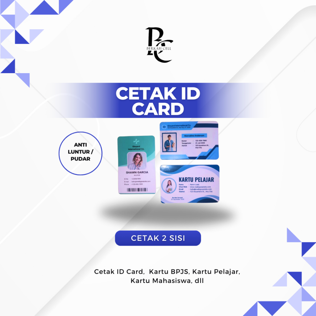 Jual Cetak ID Card PVC Premium Kartu Member | Cetak Kartu Anggota Pelajar | Cetak Member Card ...