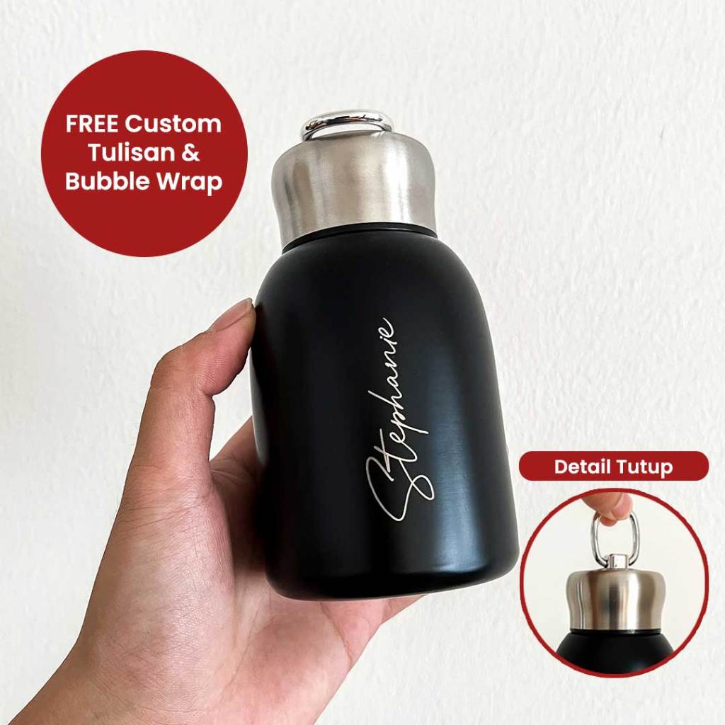 Jual Tumbler Mini 280ml Custom Nama Tumblr Stainless Grafir Logo Botol ...