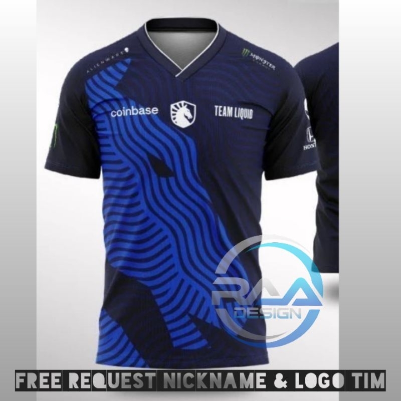 Jual Jersey Gaming Team Liquid esport Custom 2024 Free Request nickname ...