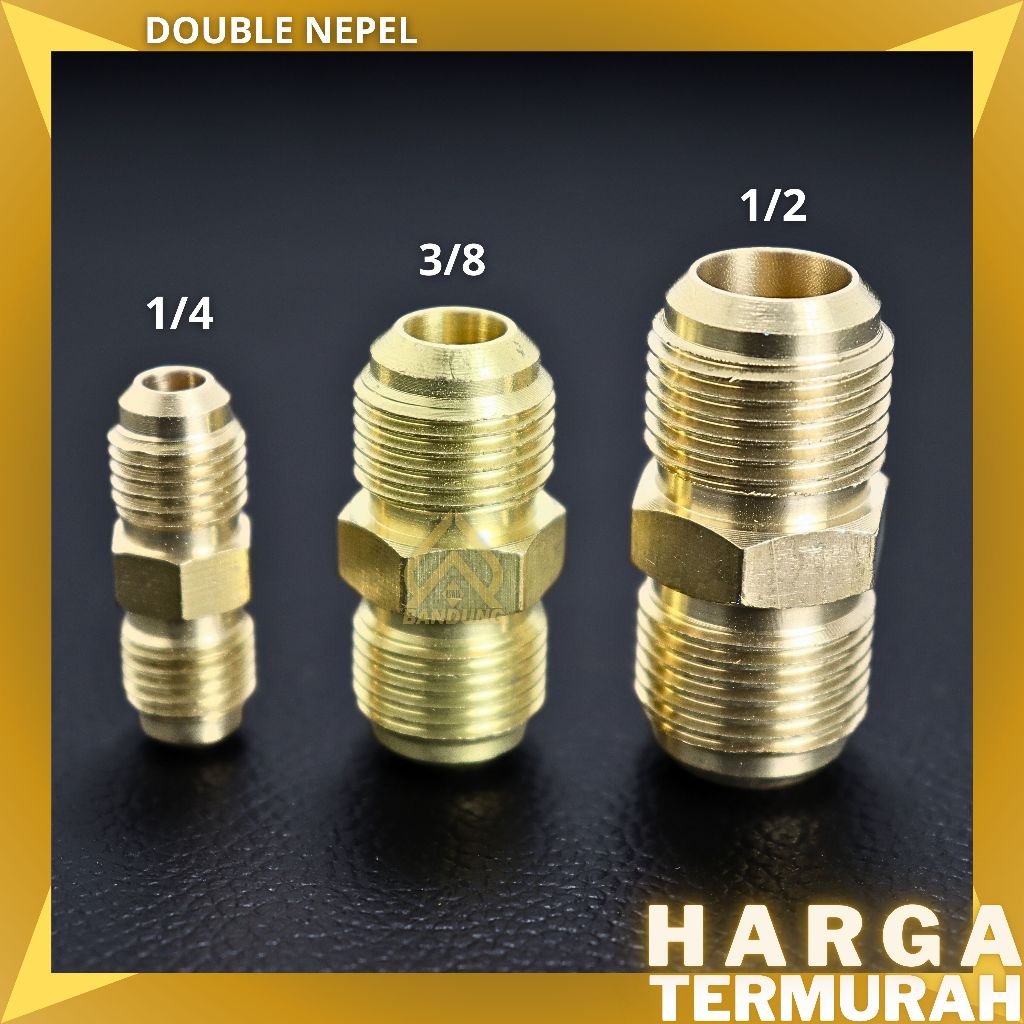 Jual NEPEL TENGAH AC | NUT 1/4 INCH | DOUBLE NEPEL UKURAN 1/4 | SAMBUNGAN PIPA AC DOUBLE-ASWIN ...