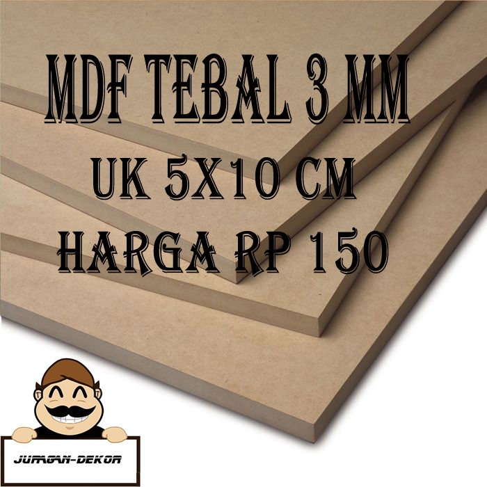 Jual Papan Mdf tebal 3mm ukuran 5x10 cm | Shopee Indonesia