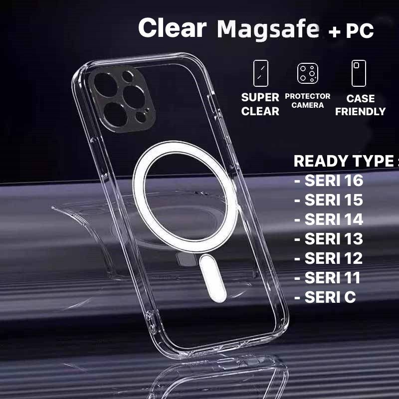 Jual Clear Case With Magsafe Iphone 16 Promax 16 15 Pro 15 14 Promax 14 Plus 13 Promax 13 Pro 12 ...