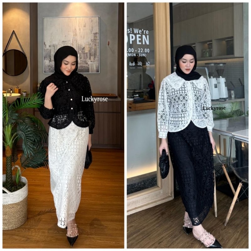 Jual Noza Lace Skirt Rok Span Brukat Rok Lidi Brokat Rok Kondangan ...