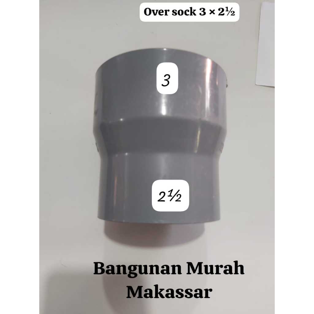 Jual Over Sok Sock Shock 3x2 1/2" Inch / Plok Sok Pipa PVC / Reducer ...