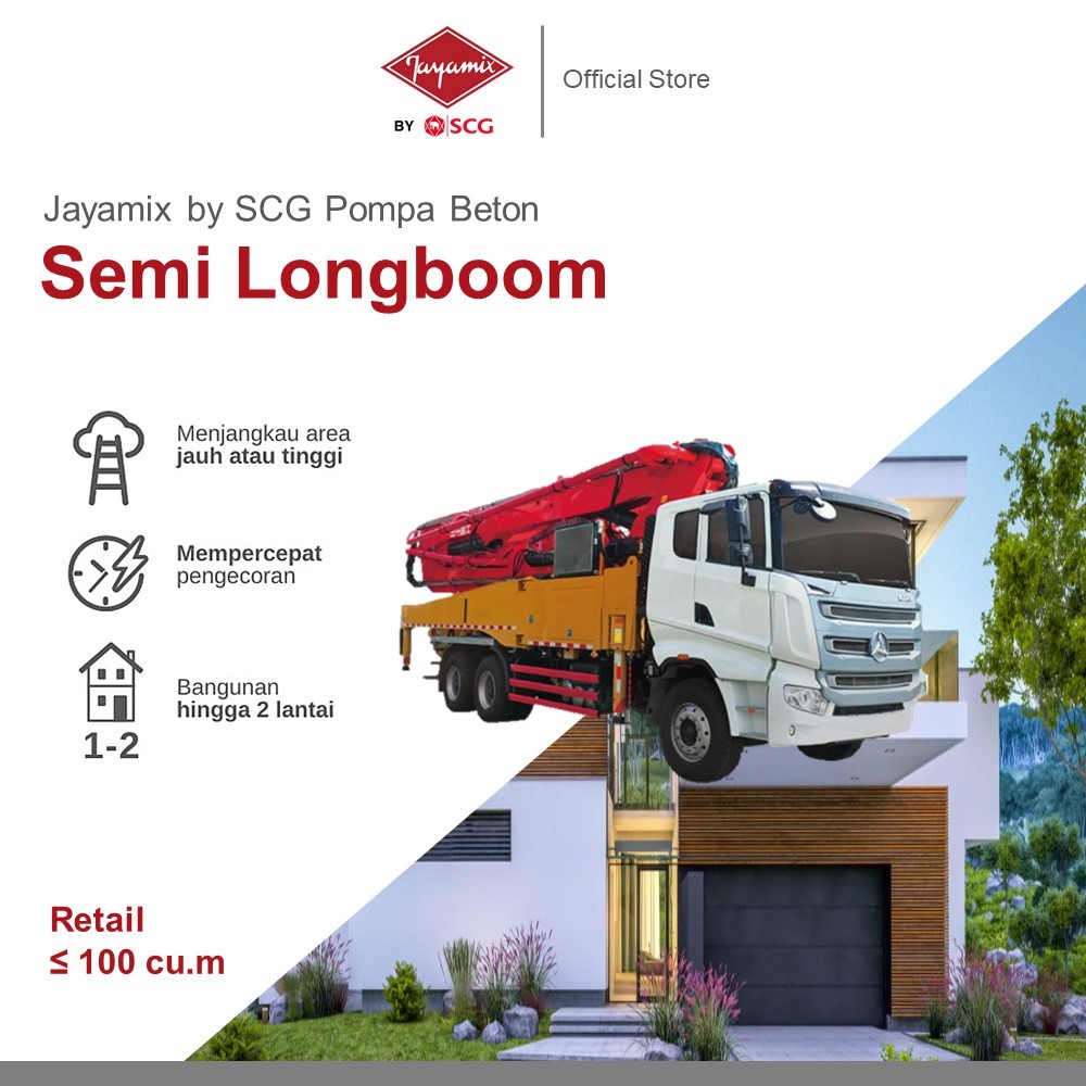 Jual Jayamix by SCG Pompa Beton Semi Long Boom [Retail] | Shopee Indonesia