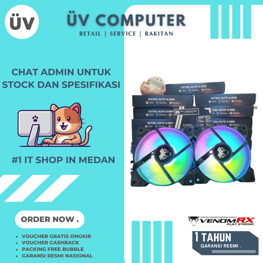 Jual Fan Casing PC Komputer | VenomRX Extra Auto ARGB RGB | 120mm 12cm ...