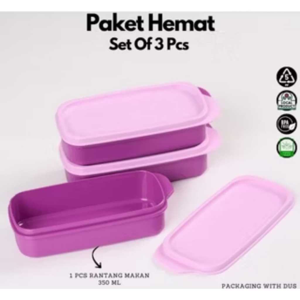 Jual Paket Hemat Kotak Makan Of 3 Pcs Kotak Bekal Miki | Shopee Indonesia