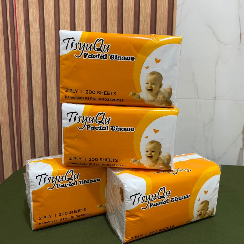 Jual (PAKET 4 PCS) Tisyuqu Facial 200 Sheets 2 Ply Tisu Tisue Wajah ...