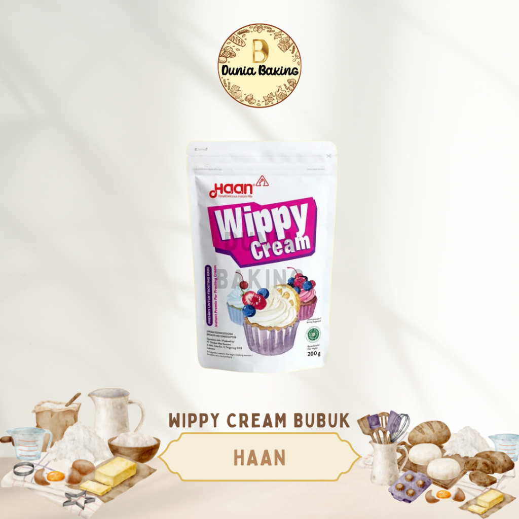 Jual Haan whippy cream pouch 200gr dan 400gr | Whippy cream bubuk ...