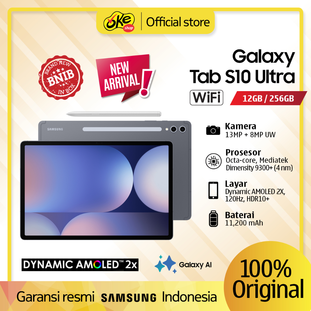 Jual Samsung Galaxy Tab S10 Ultra WiFi 12/256GB Tablet AI Garansi Resmi ...