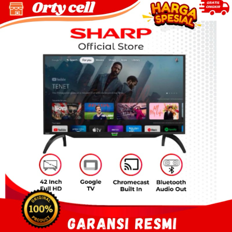 Jual SHARP GOOGLE TV android 42 INCH 2T-C42EG1i GARANSI RESMI | Shopee Indonesia
