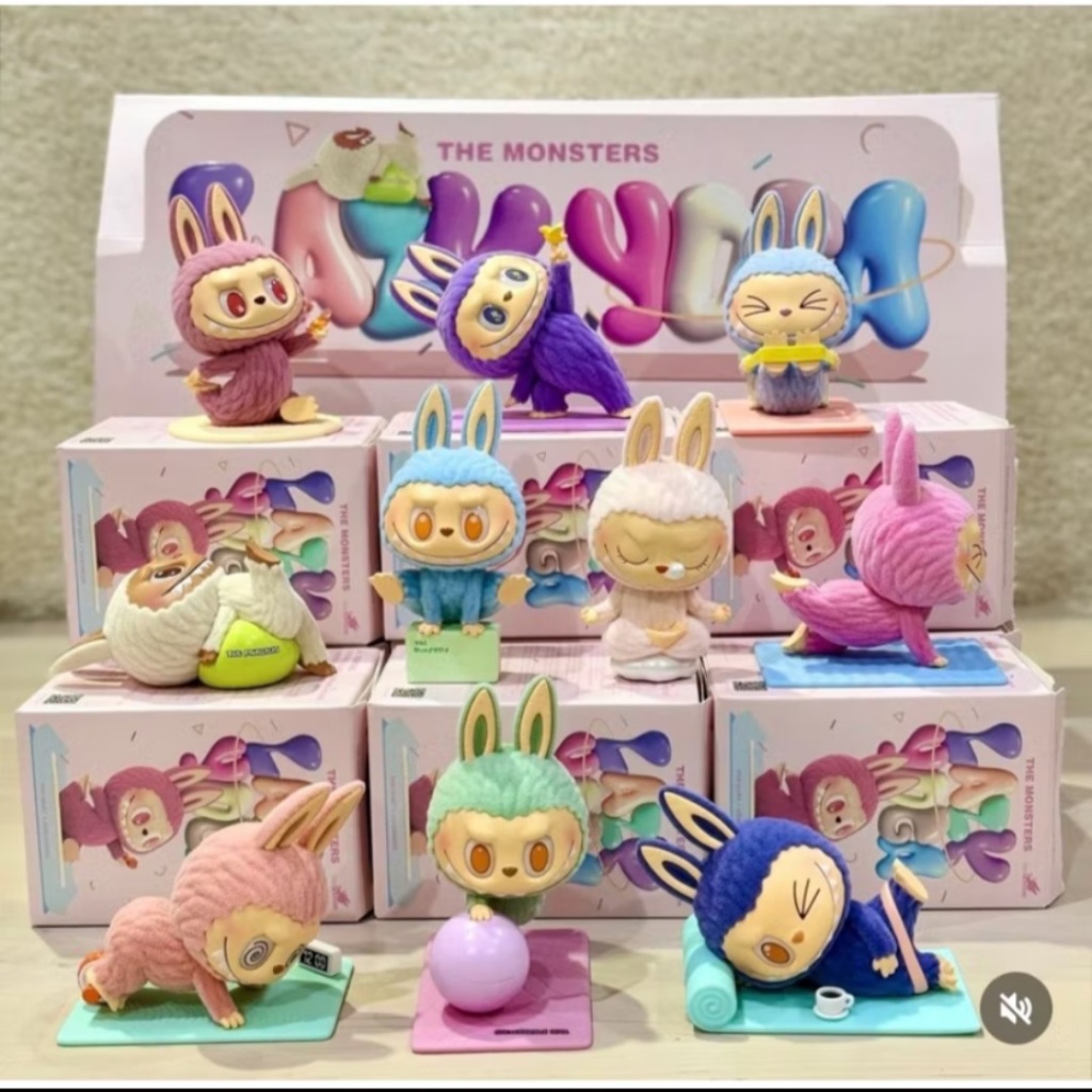 Jual Popmart Original BlindBox Labubu The Monster Lazy Yoga Figure ...
