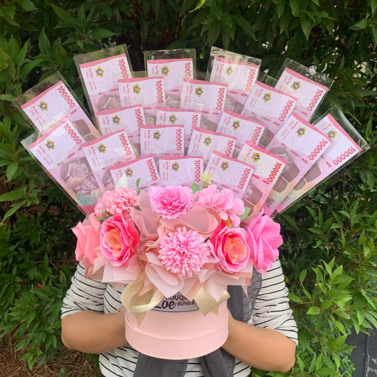 Jual Bloom Box Buket Uang Kosongan Buket Uang isi sendiri Buket Uang ...