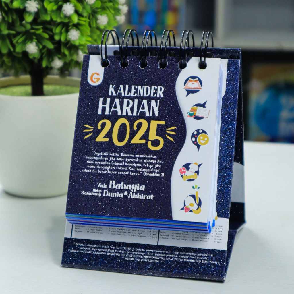 Jual Kalender Harian Muslim 2025 - Kalender Hijriah - Kalender Masehi ...