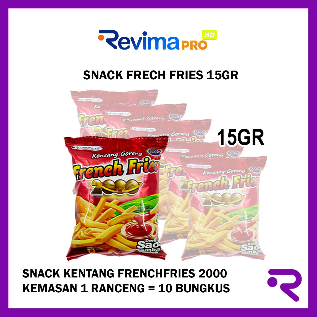 Jual Snack FRENCH FRIES 2000 15gr untuk 1 pack isi 10 Bungkus | Shopee ...