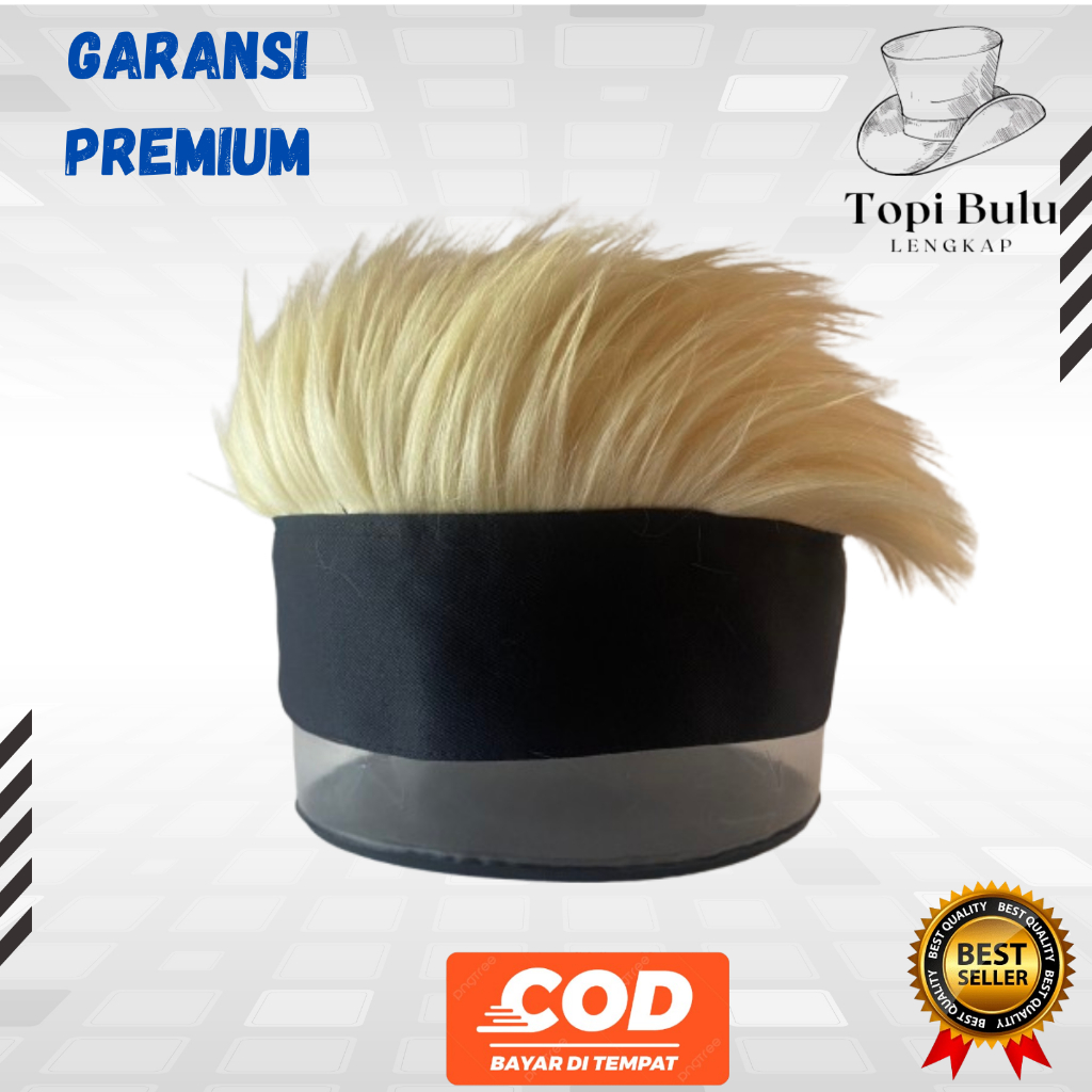 Jual topi anime premium terjamin topi naruto / topi wig rambut pria ...