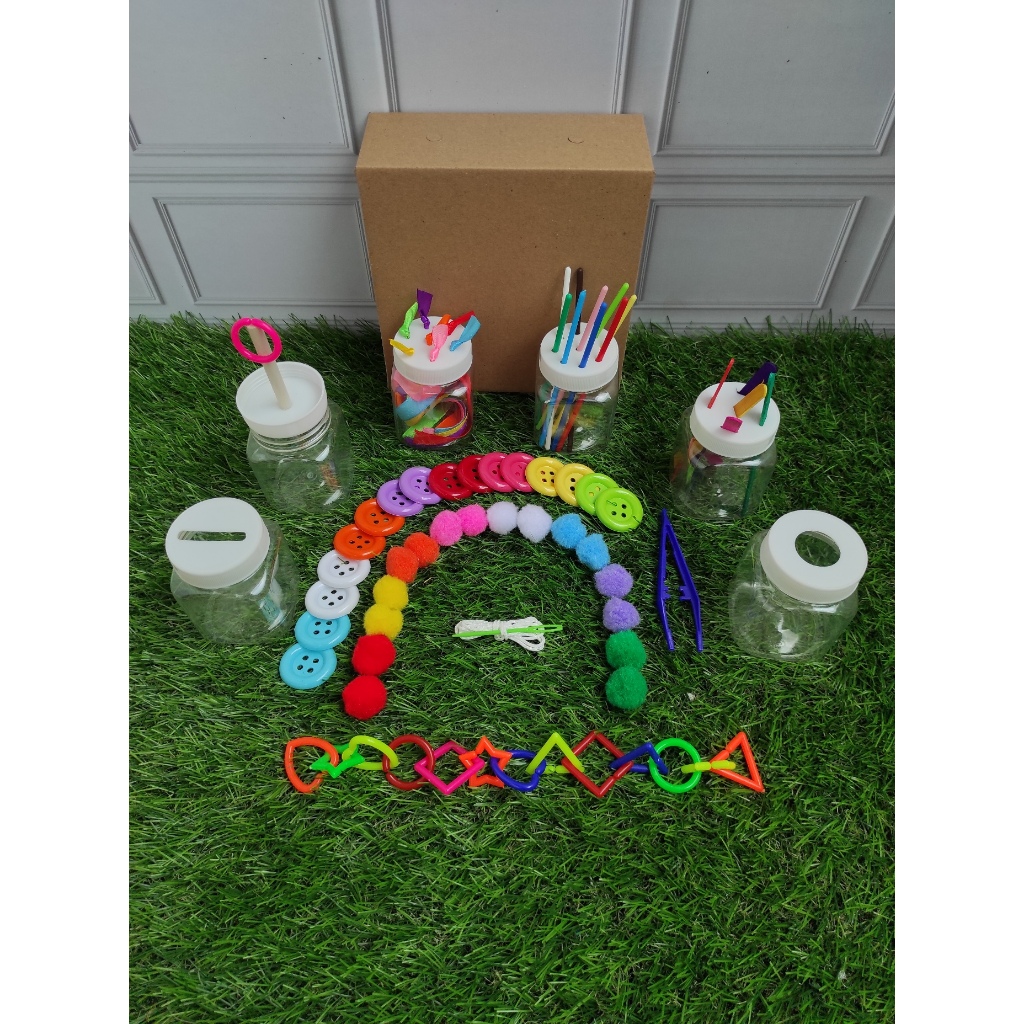 Jual Busy Jar 20 in 1 / mainan Montessori anak sensori motorik / Fine ...