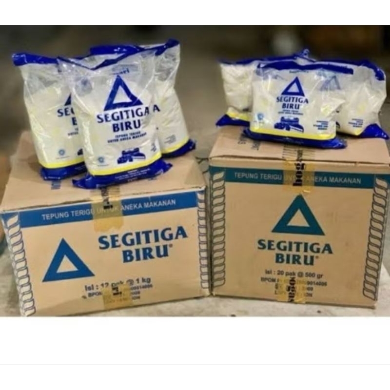 Jual Tepung Terigu Segitiga Biru 1Dus isi 20 Bungkus @500gr | Shopee Indonesia