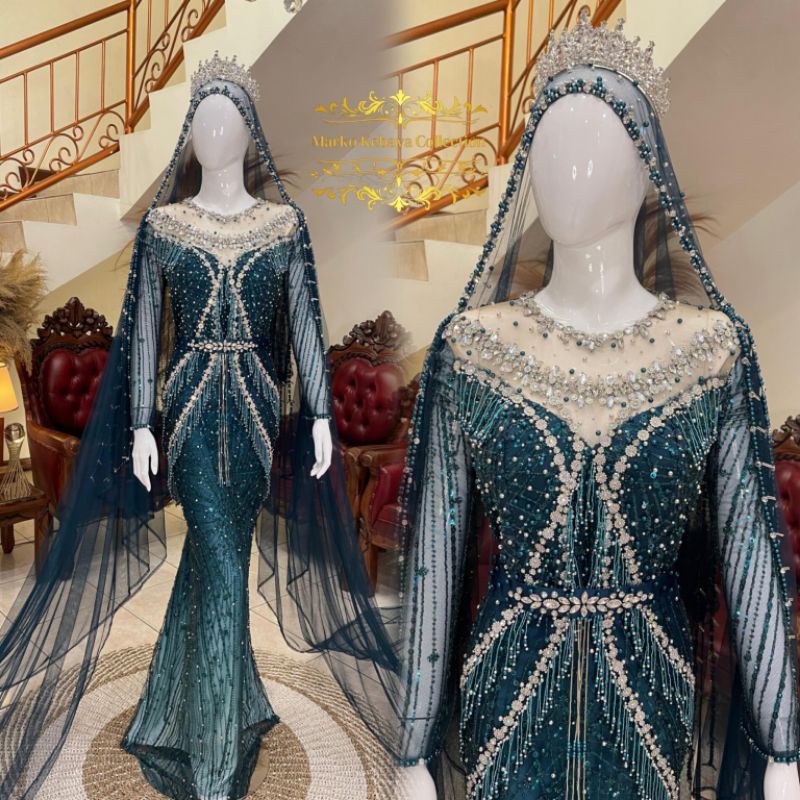 Jual gaun pengantin slim dress || gaun slim dres premium || gaun slim ...