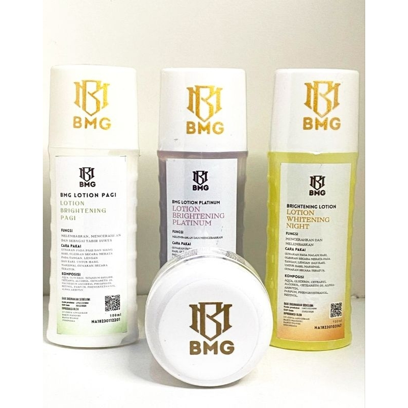 Jual BMG PAKET LENGKAP (PAGI, PLATINUM, MALAM DAN BODY CREAM) | Shopee ...