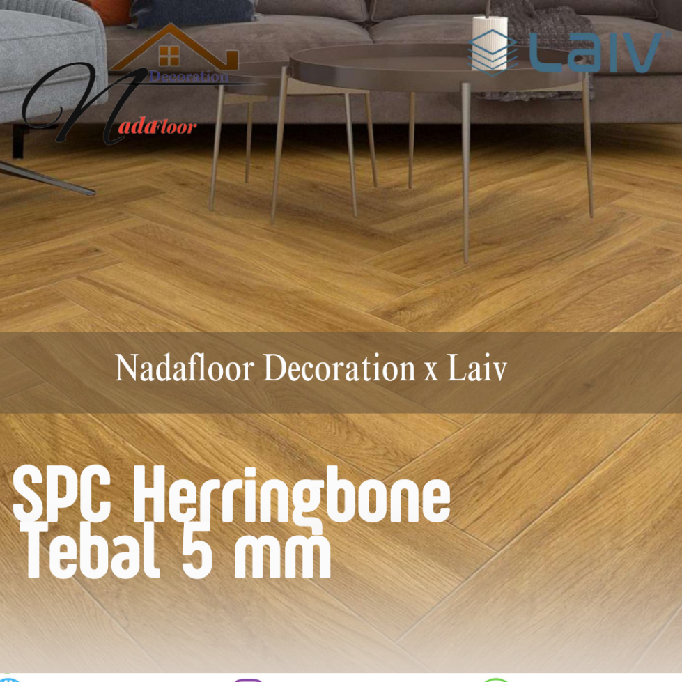 Jual lantai spc klik motif kayu herringbone laiv tebal 5 mm | spc flooring wood herringbone anti ...