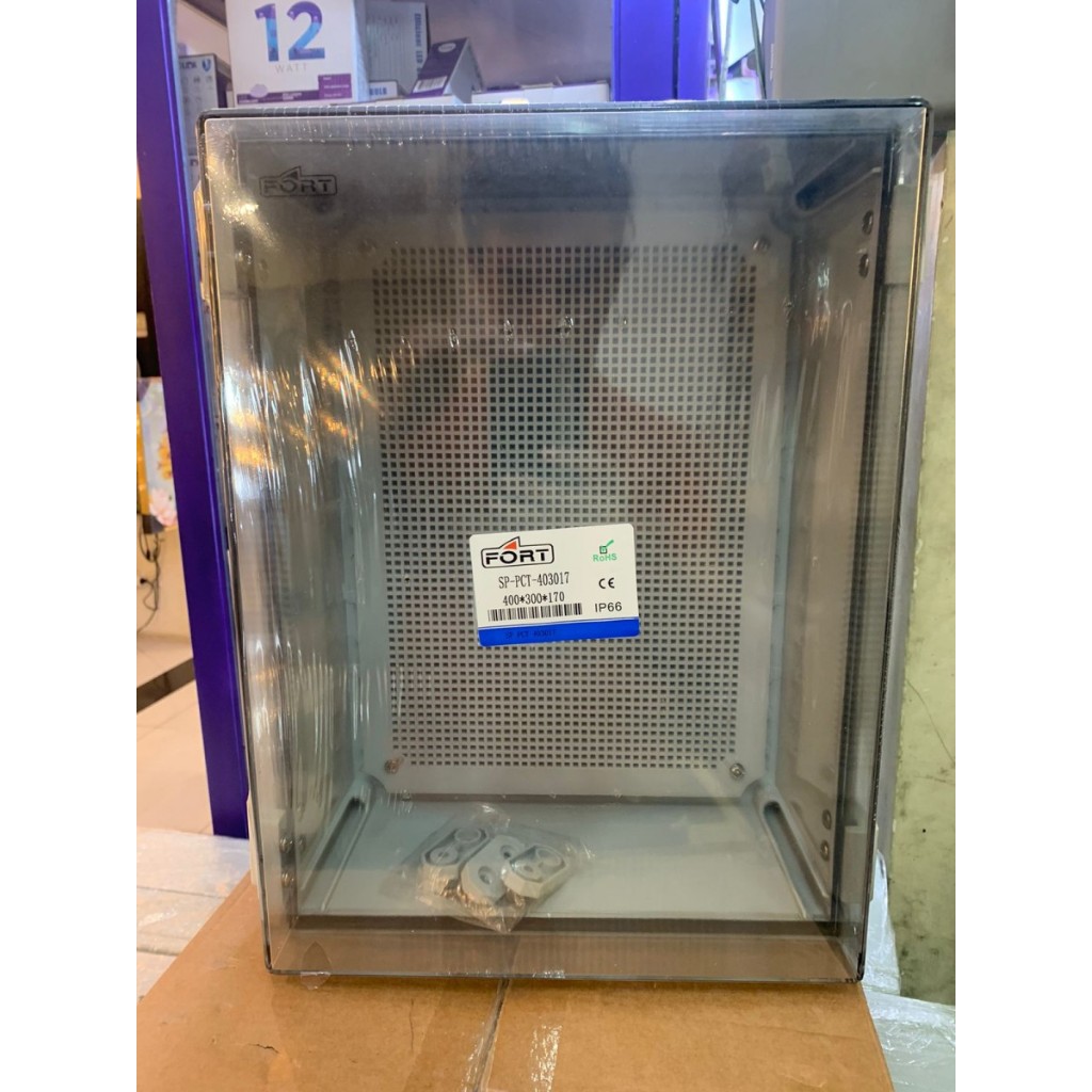 Jual Fort Switch Box With Clasps With Base Plate Transparent Cover ...
