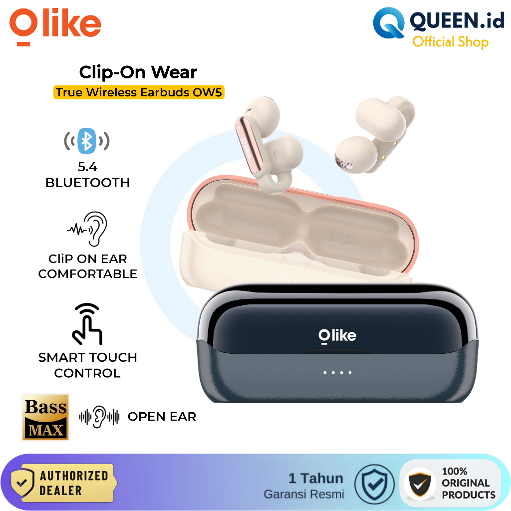 Jual Olike OW5 TWS True Wireless Earbuds Open Ear Headset Bluetooth 5.4 ...