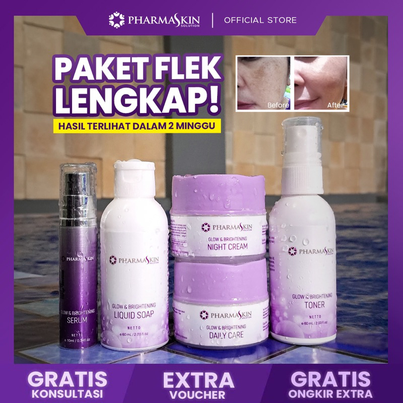 Jual PHARMASKIN SOLUTION Paket Full Treatment Flek Hitam Skincare | Cream Untuk Flek Hitam ...