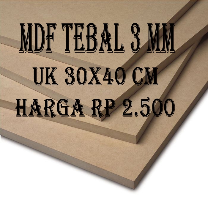 Jual PAPAN MDF 3mm Ukuran 30x40 cm | Shopee Indonesia