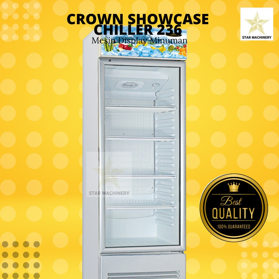 Jual CROWN Showcase Chiller kapasitas 236 dan 390 liter - Mesin Display ...