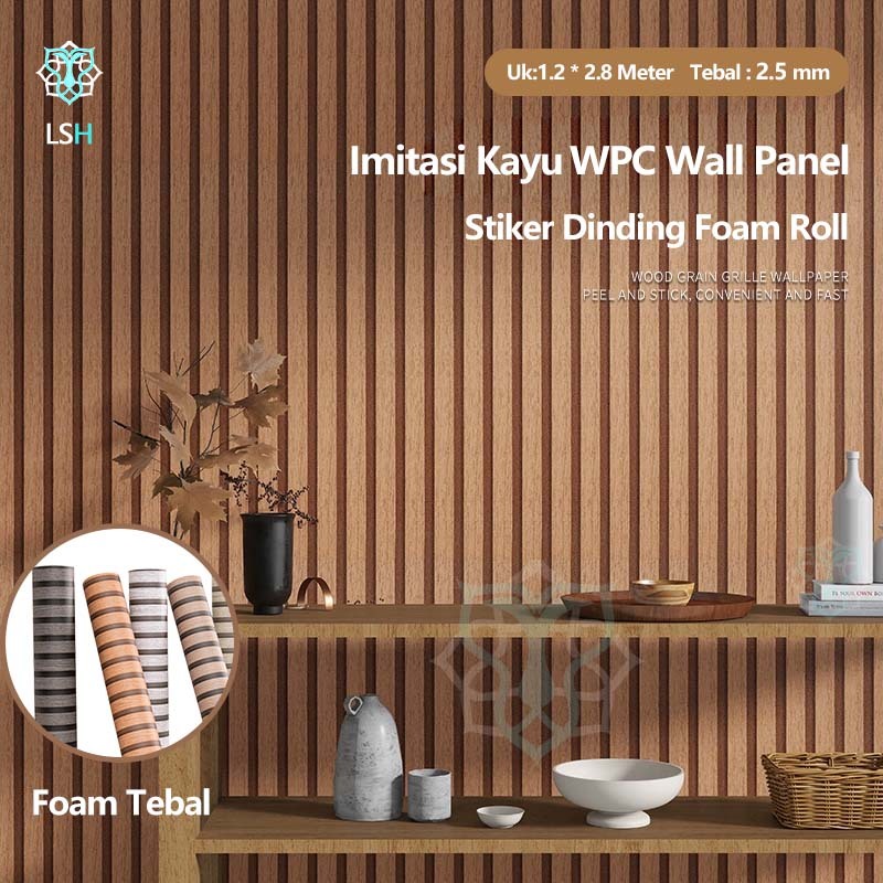 Jual WALLPAPER DINDING MOTIF ELEGAN PANEL KAYU / Imitasi Kayu Wpc Wall ...