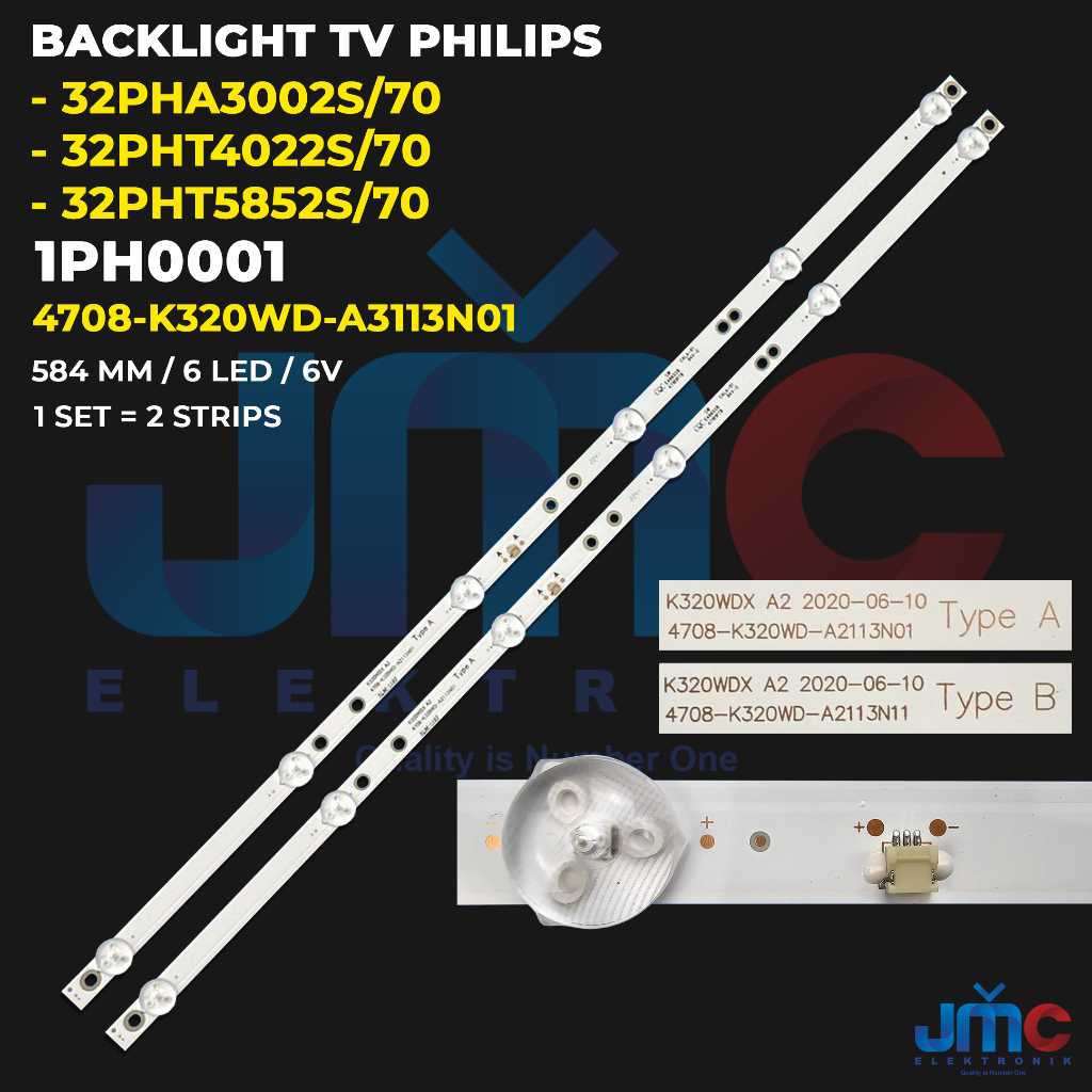 Jual Backlight TV PHILIPS 32 Inch 32PHA3002S/70 32PHT4022S/70 32PHT5853S/70 4708-K320WD-A3113N01 ...