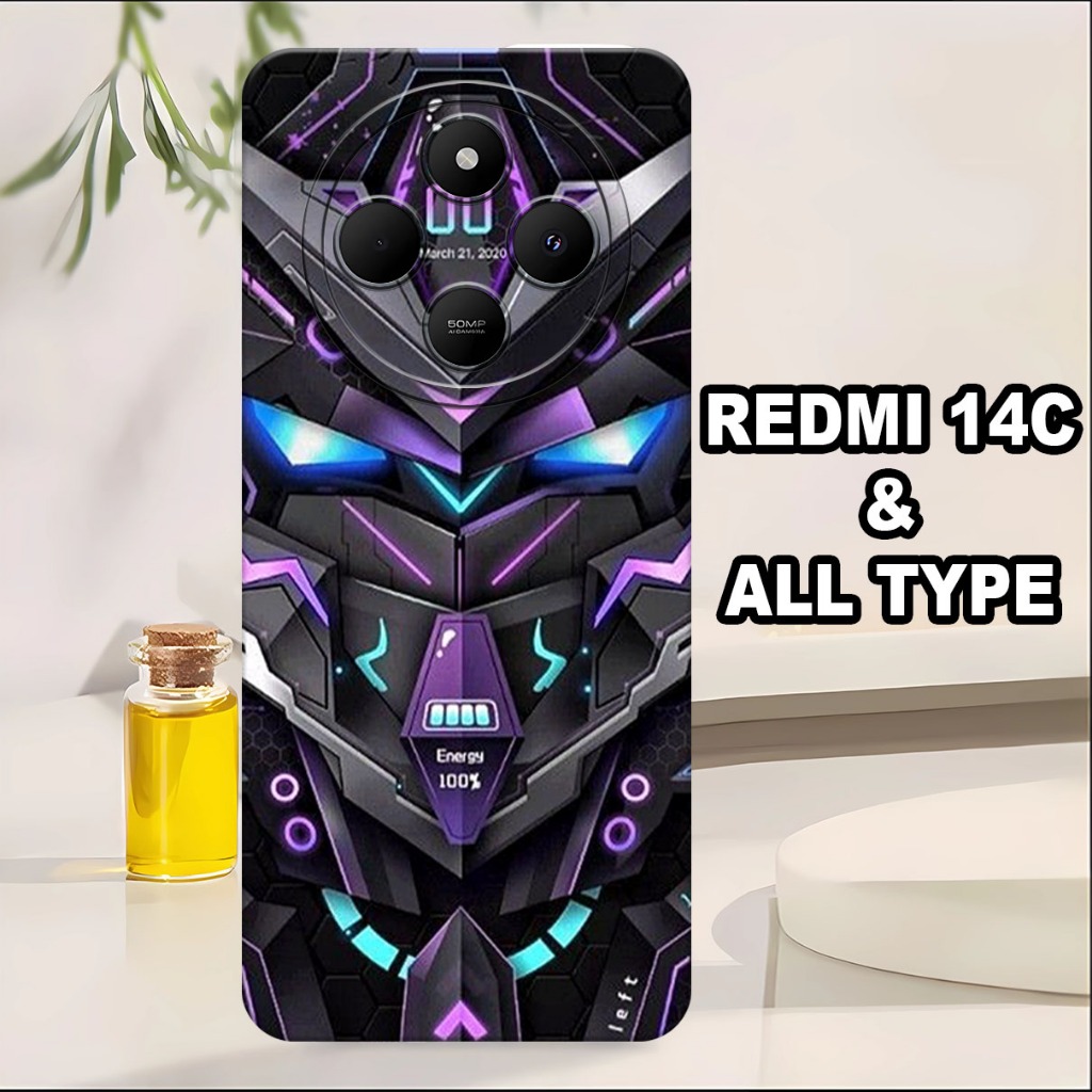 Jual G50 - Softcase XIAOMI REDMI 14C Terbaru 2024 - Case pro camera - MOTIF VECTOR ROBOT - bahan ...